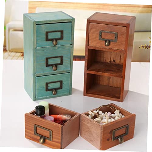BESTOYARD 1pc Box Storage Box toiletry organizer stacking storage bins storage drawers jewelery organizer storage pull out drawers toiletry containers Wood desk multipurpose office