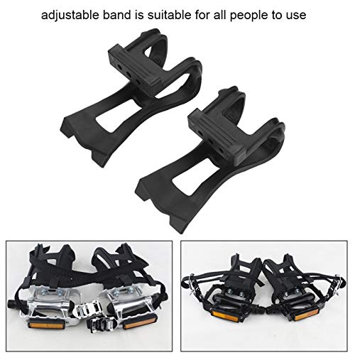 Bike Pedal Straps, Plastic Adjustable Bike Pedals Straps Anti-Slip Bicycle Toe Clip Belt Cycling Accessory