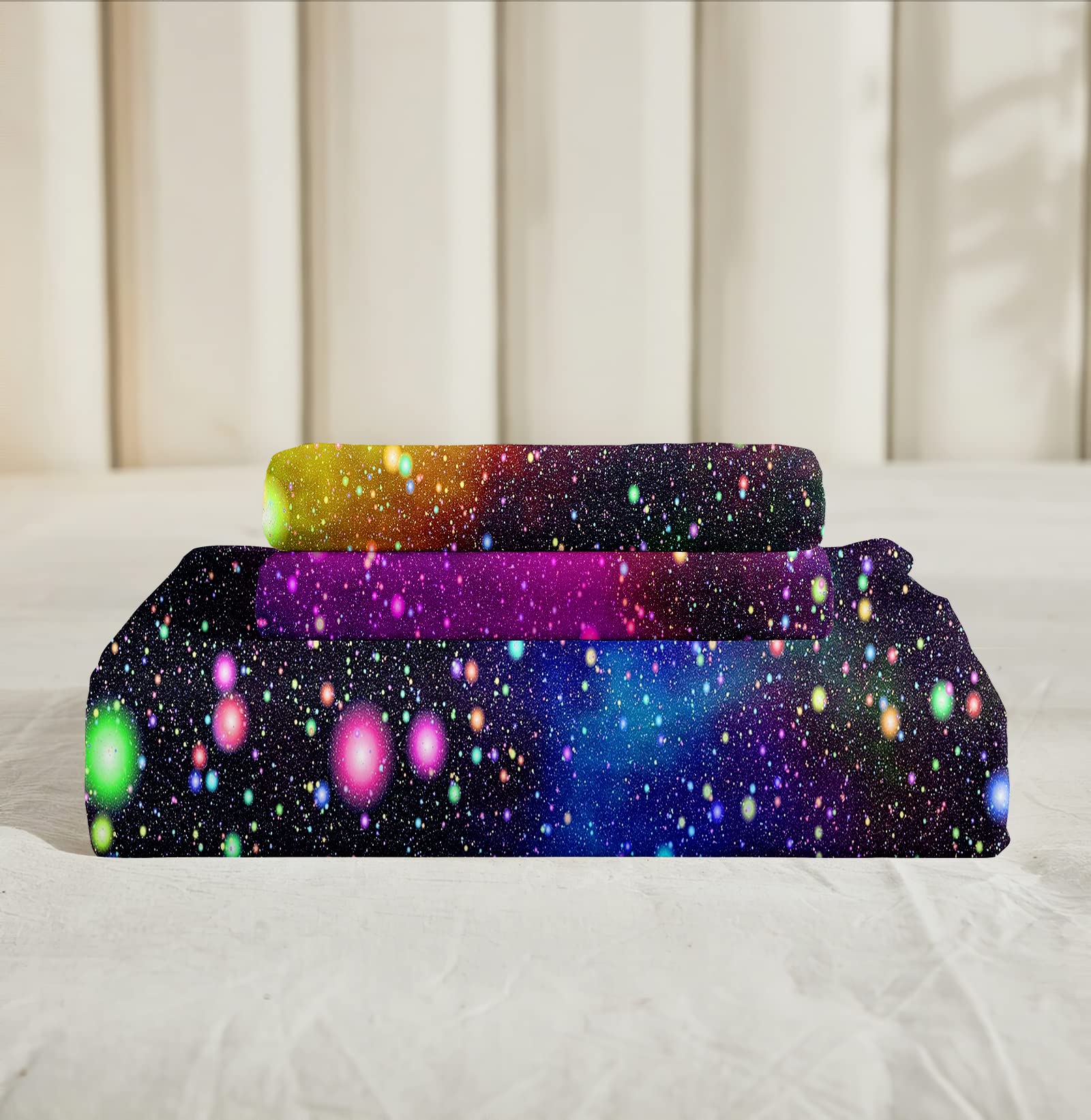 Bedbay Galaxy Bedding Twin Galaxy Room Decor Psychedelic Space Trippy Bed Duvet Cover Set 1 Pillowcase (Galaxy, Twin)