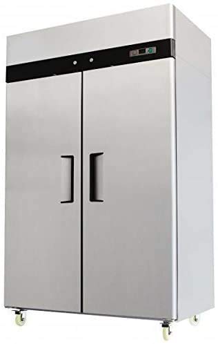 Lucky Kitchen Supply 52" Double 2 Door Side By Side Stainless Steel Reach in Commercial Refrigerator, 49 Cubic Feet, for Restaurant