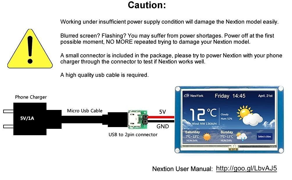 Ferwooh Nextion 3.5'' Display NX4832T035 Resistive Touch Screen + 2.8" NX4832T028 HMI TFT LCD Module