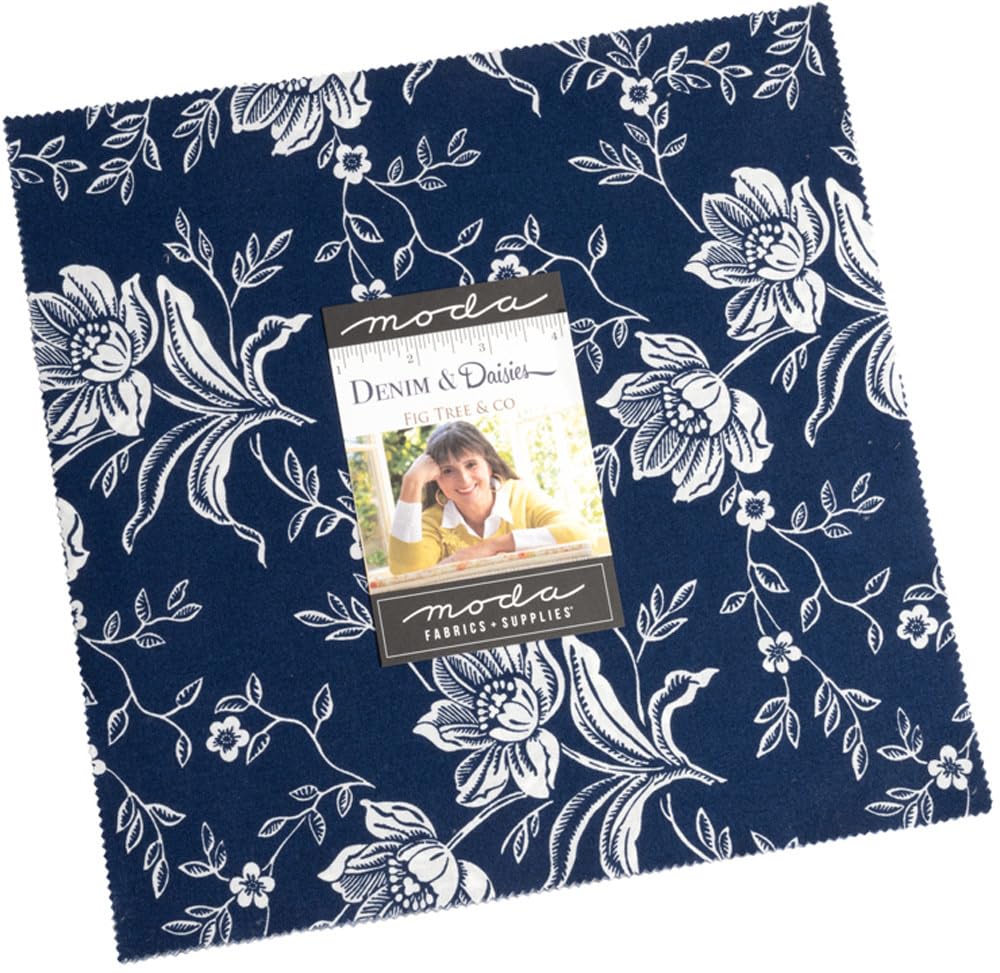 Denim & Daisies Layer Cake®, 42-10" Precut Fabric Quilt Squares by Joanna Figueroa