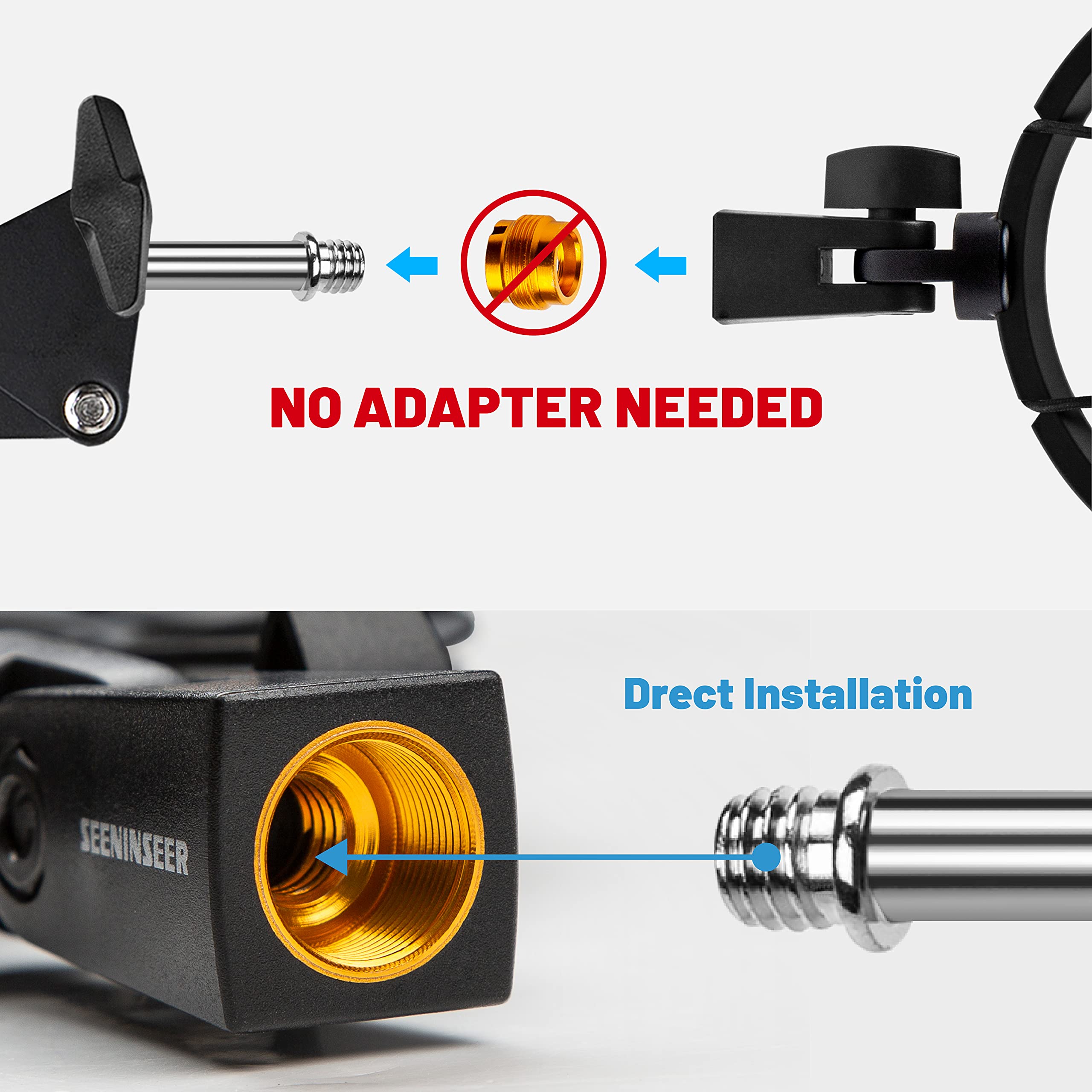 Microphone Shock Mount,Latest Advanced Vibration Blocking,Light Weight Noise Repelling Shock Mount for Blue Yeti,Yeti Pro Original Snowball & USB Pro-universal Mic Shock Mount