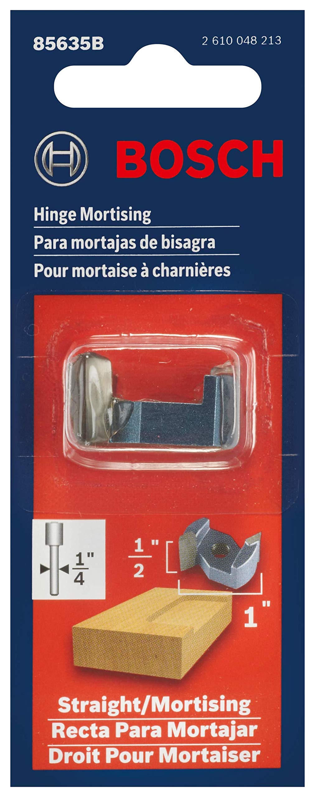Bosch 85635B 1 In. x 1/2 In. Carbide-Tipped Lock Mortising Router Bit