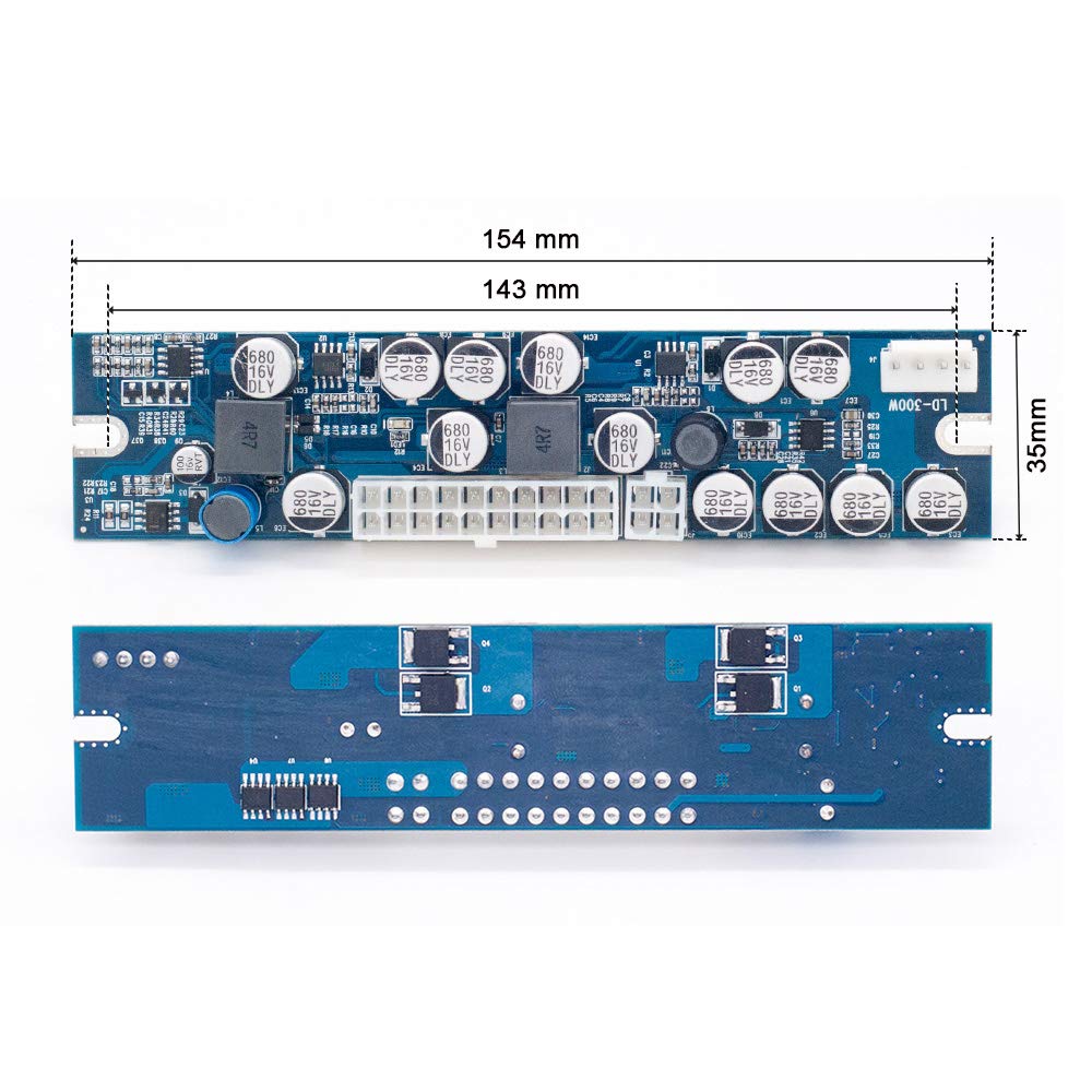 RGEEK 1106 DC to DC ATX PSU 12V 300W Pico ATX Switch PSU 24pin Mini ITX PC Power Supply for Computer