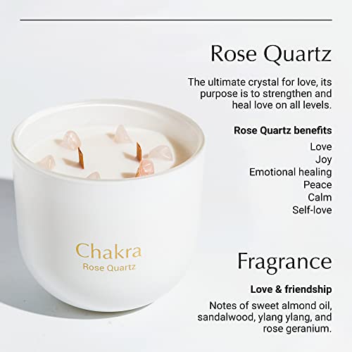 Hidden Label Healing Crystal Candle,2 Wood Wicks Scented Crackling Candles, Meditation Healing Candles with Crystals Inside