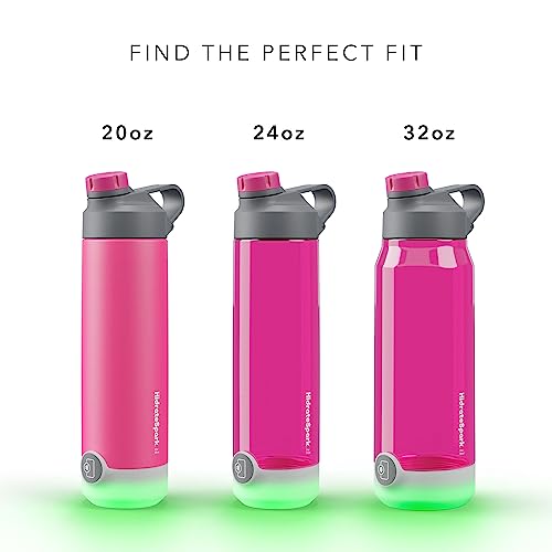 Hidrate Spark TAP Smart Water Bottle β Insulated Stainless Steel β Tap Phone to Track Water Intake, LED Glow Reminder When You Need to Drink β Chug Lid, 20 oz, Fruit Punch
