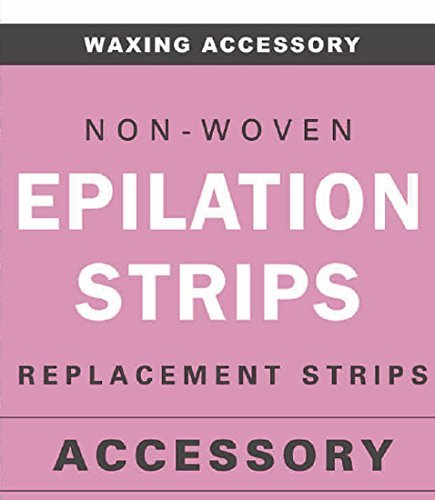 Parissa Epilation (Waxing) Non-Woven Cloth Strips, Replacement Strips for use with Hair Removal Liquid Wax, 100 x Large Size Strips 9'' x 3''