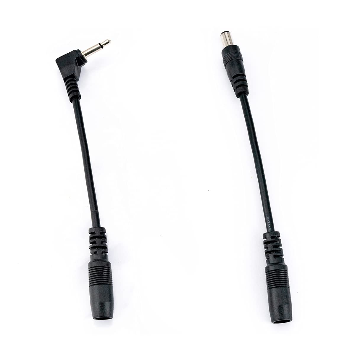 Musiclily Pro Reverse Polarity Converter Cables Straight & Elbow Set for Guitar Effect Pedals
