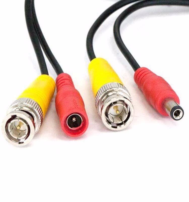 Zinuods 2 Pack 50ft BNC Vedio Power Cable Pre-Made Al-in-One Camera Video BNC Cable Wire Cord for Surveillance CCTV Security System with Connectors