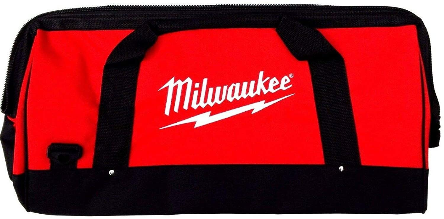 Milwaukee Electric Tool Corporation Milwaukee Bag 22-Inch Heavy Duty Canvas Drill, Tool Bag/Case, 18V/12/14/18 Volt (Bare Bag), Red