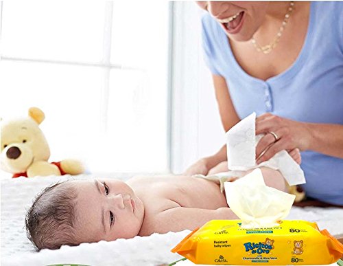 Ricitos de Oro Baby Wipes Baby Wipes with Chamomile Extract and Aloe Vera 80 cont.