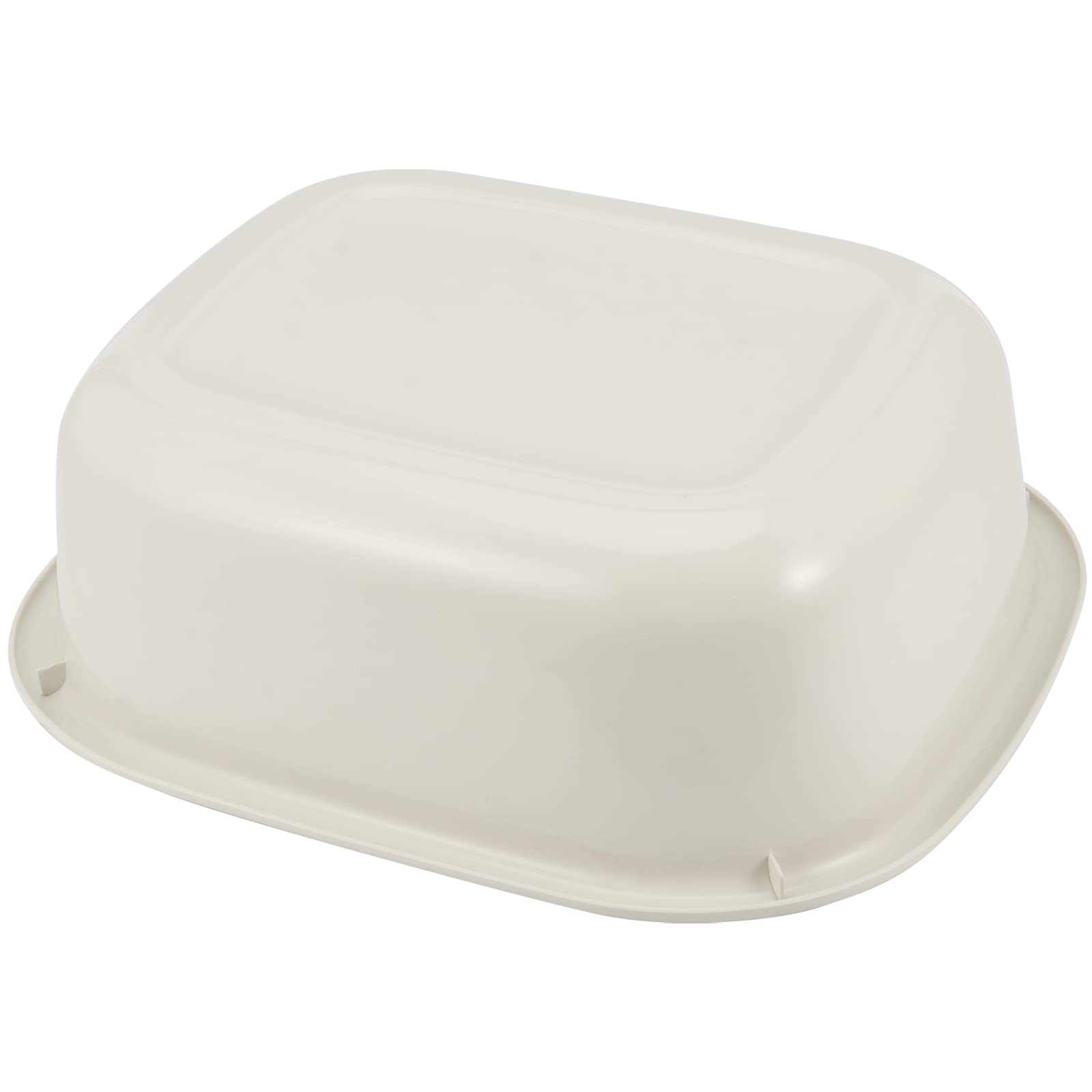 MOUYAT 4 Pack 13L Plastic Wash Basin, 14 Quart Plastic Commercial Bus Box, Rectangular Wash Tub Basin, Beige Dish Pans for Washing Dish, Sink, Cleaning Supplies
