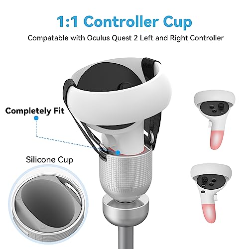 DGPCT VR Golf Club for Oculus Quest 2, Alluminum Golf Club Attachment Compatible with Oculus Meta Quest 2, with 1: 1 Sleeve, Counterweight and Realistic Rubber Grip