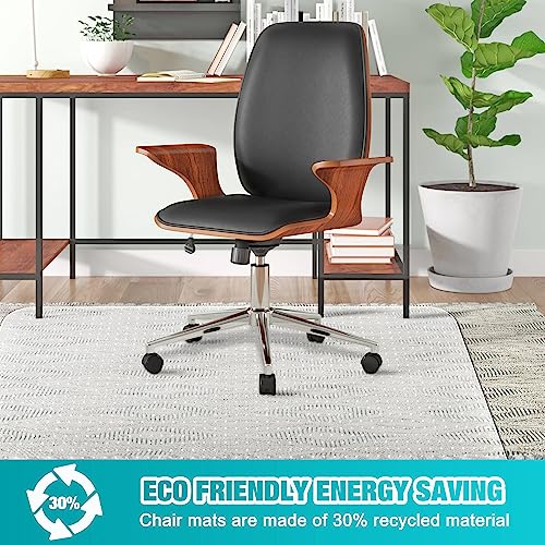 BesWin Chair Mat for Carpets, 30" X 48" Transparent Office Chair Mat for Low Pile Carpeted Floors, Computer Desk Chair Mat for Office Chair on Carpet for Work, Home, Gaming, Easy Glide (Rectangle)