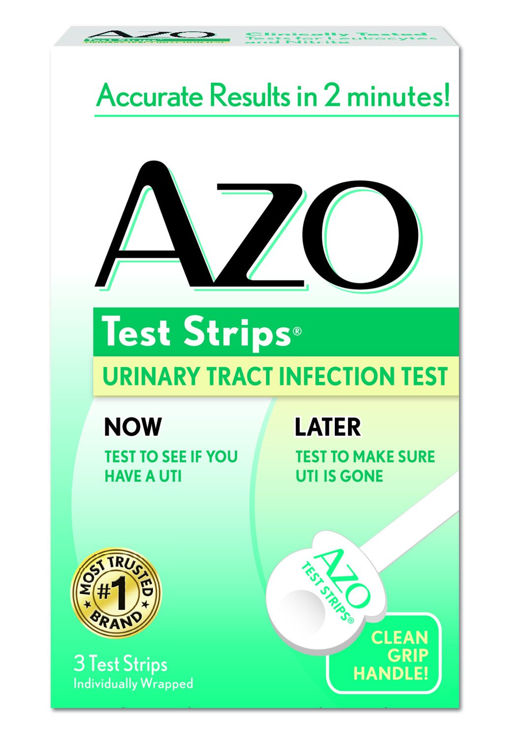 AZO Urinary Tract Infection Test Strips, 3-Count Boxes (Pack of 2)