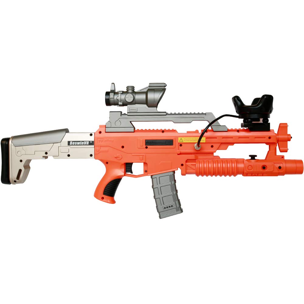 BeswinVR 2019 NewScar VR Game Gun controller with Haptic Feedback Orange Version- for Vive Tracker- Virtual Reality Game Accessories