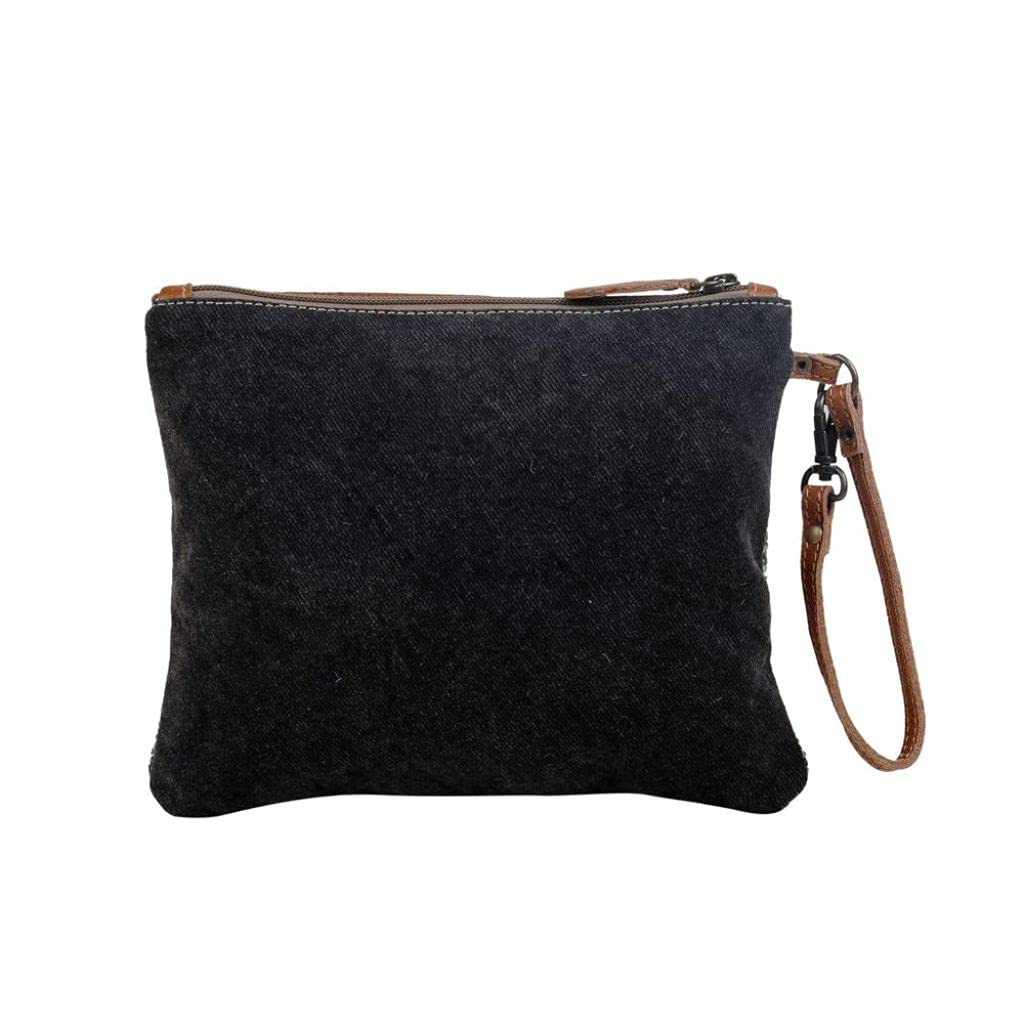 Myra Bag Hope Pouch Upcycled Cotton & Leather S-2914