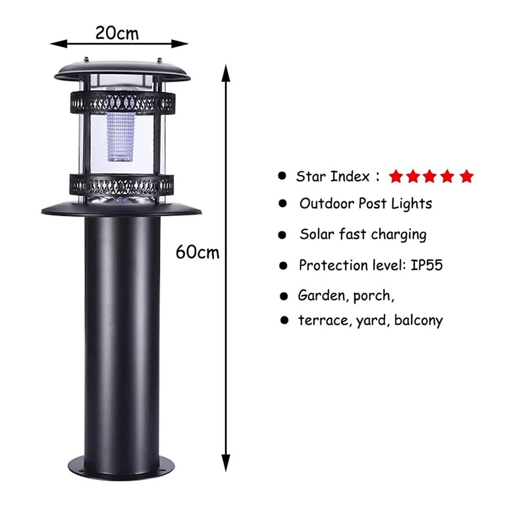 KLFJFD Solar Lights Outdoor,Modern Minimalist Courtyard Lamp,LED Waterproof Post Lights Outdoor Garden Solar Post Lamp,for Home Garden