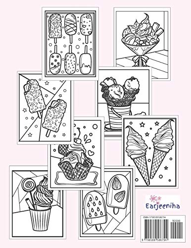 Ice Cream Coloring Book: Ice cream coloring for kids