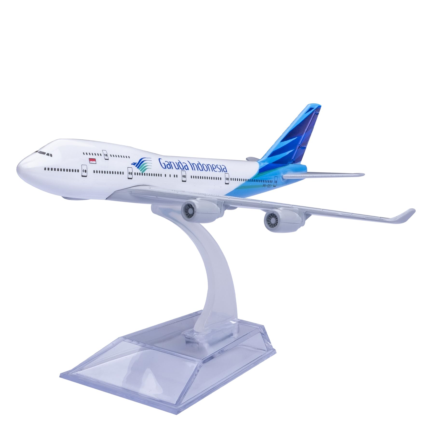 Bswath Model Plane 1:400 Scale Model Indonesian Airlines B747 Model Airplane Diecast Airplanes Metal Plane Model for Gift(Green