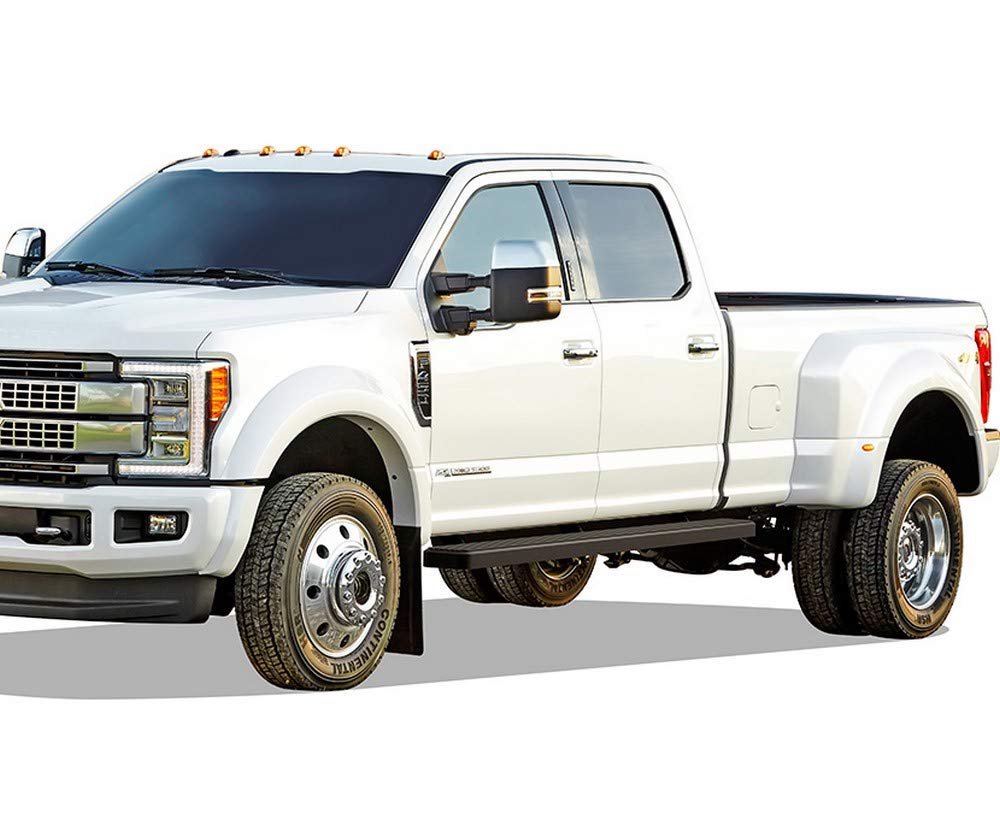 APS Running Boards 6 inches Black Compatible with Ford F250 F350 Super Duty 1999-2016 Crew Cab Stainless Steel (Nerf Bars Side Steps Side Bars)