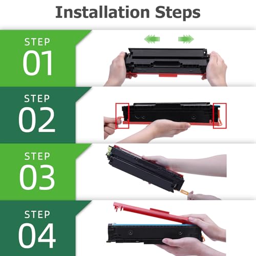 Aztech Compatible 201X Toner Cartridge Replacement for HP 201X 201A CF400X CF400A Color Pro MFP M277dw M252dw M277c6 CF401X CF402X CF403X M277 M252 Printer Ink (Black Cyan Yellow Magenta, 4-Pack)