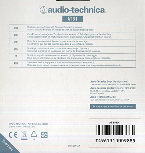 Audio-Technica AT91 1/2" Mount Conical Stylus Turntable Cartridge