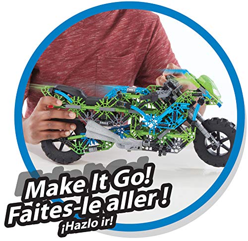 K'NEX Mega Motorcycle Building Set - Ages 9+ - 456 Parts - Working Suspension, Authentic Replica Model, Advanced Stem Building Toy for Boys & Girls - 14.5" L X 6" H