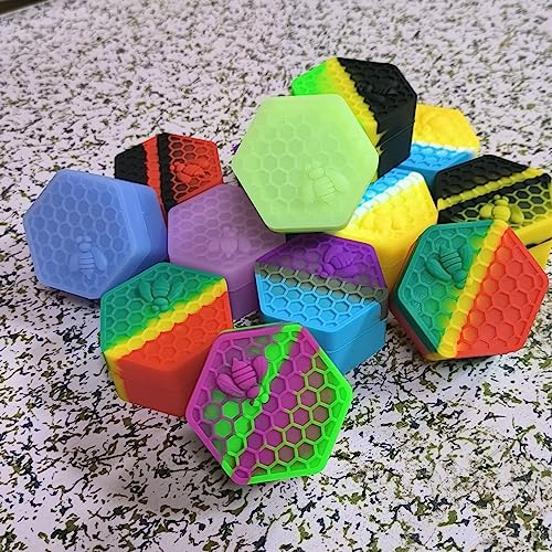 KUVIS 26ml Hexagon Silicone Containers Food Storage Jars Non-stick Multi-use Box (15)