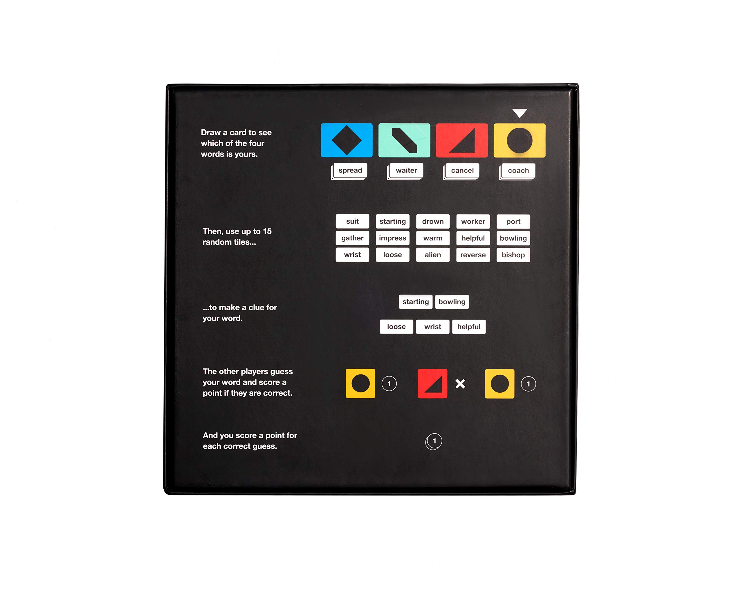 Haiclue | Fast-Paced Board Game for 2-12 Players | Combine Word Tiles to Create Clues | Creative Activity for Adults or Families | Two Player Cooperative or Multiplayer Competitive Party Game