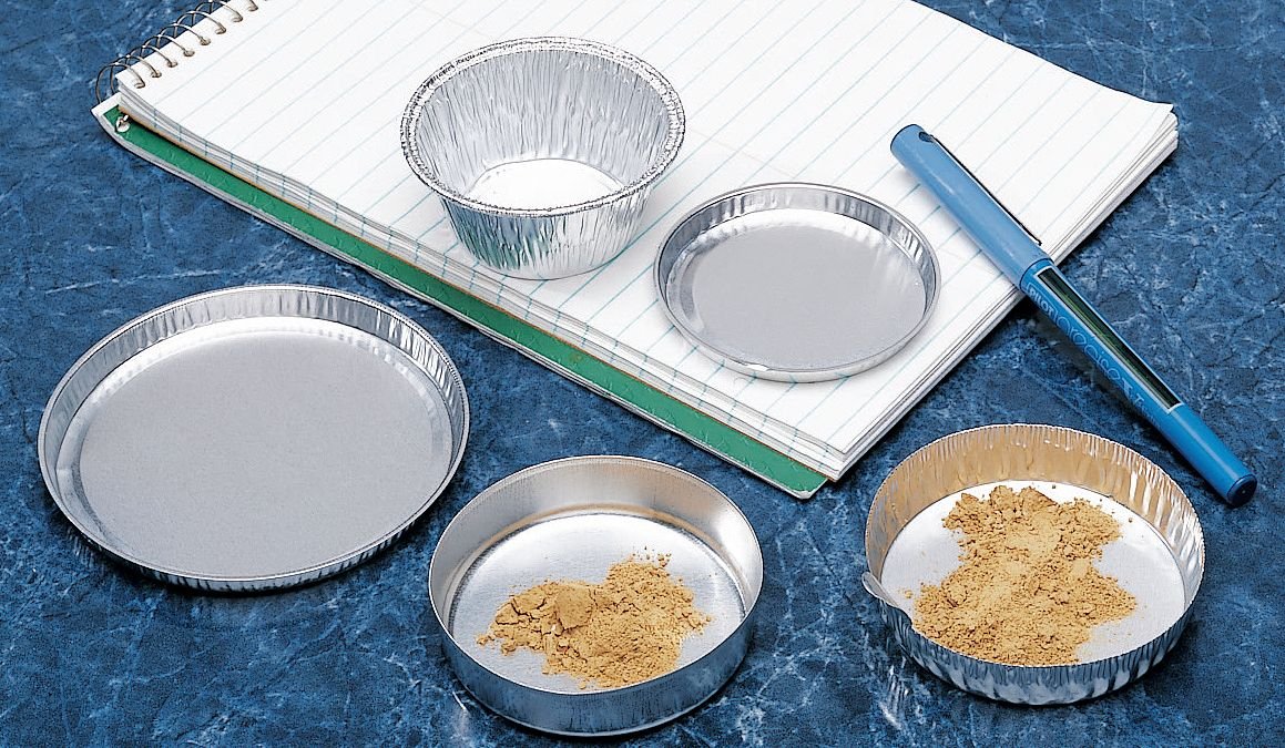 Eagle Thermoplastics D70-100 Aluminum Disposable Round Crinkle Weighing Dish with Tabs, 80mL Capicity (Case of 1000)