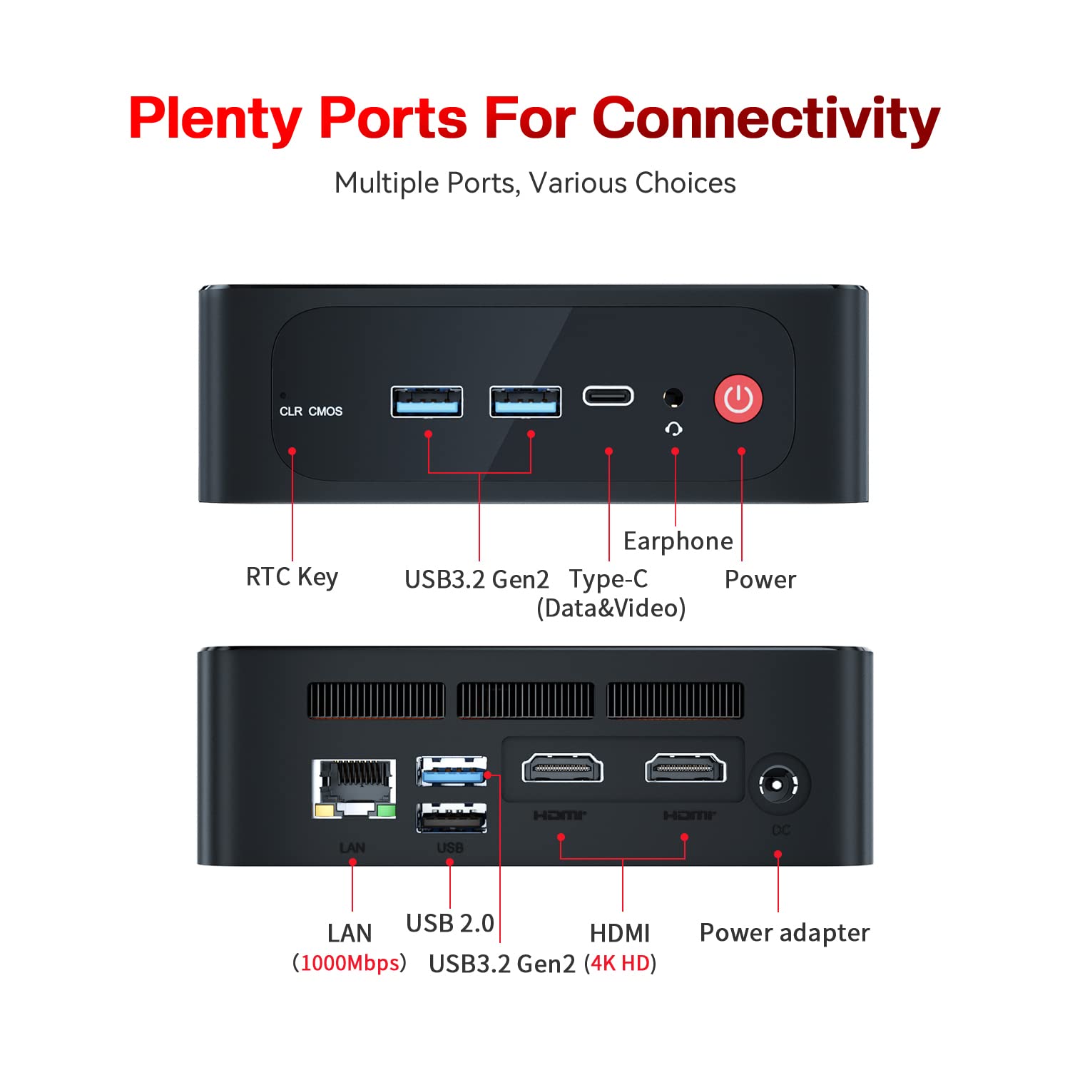 Beelink SER4 Mini PC,AMD Ryzen 7 4800U Processor,up to 4.2 GHz(8C/16T),Mini Computer with 16G DDR4 RAM/500GB M.2 NVMe 2280 SSD,4K FPS/WiFi 6E/BT5.2/Support Auto Power On