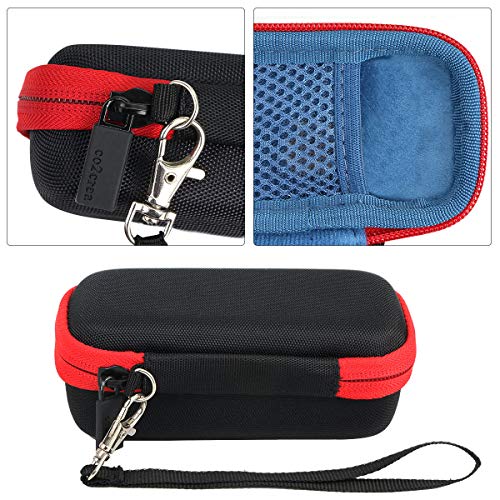 co2CREA Hard Travel Case Replacement for Bosch GLM 50 C/GLM 40 / GLM 165-10 / GLM 165-40 Enabled 165β Distance Measure (Black Case + Inside Blue + Red Zipper)