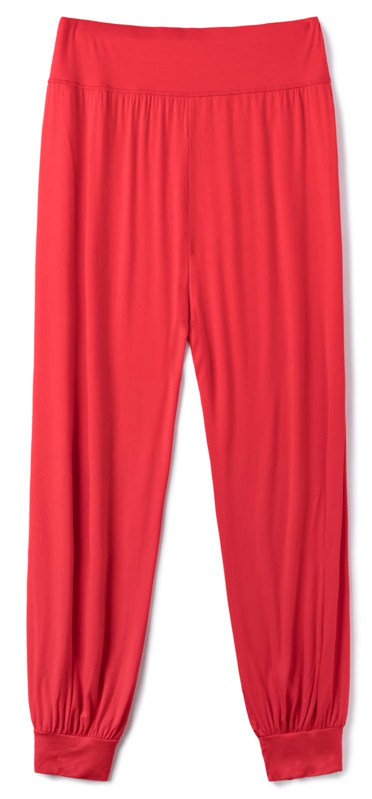 AvaCostume Womens Modal Cotton Soft Yoga Sports Dance Harem Pants, XXL, Red