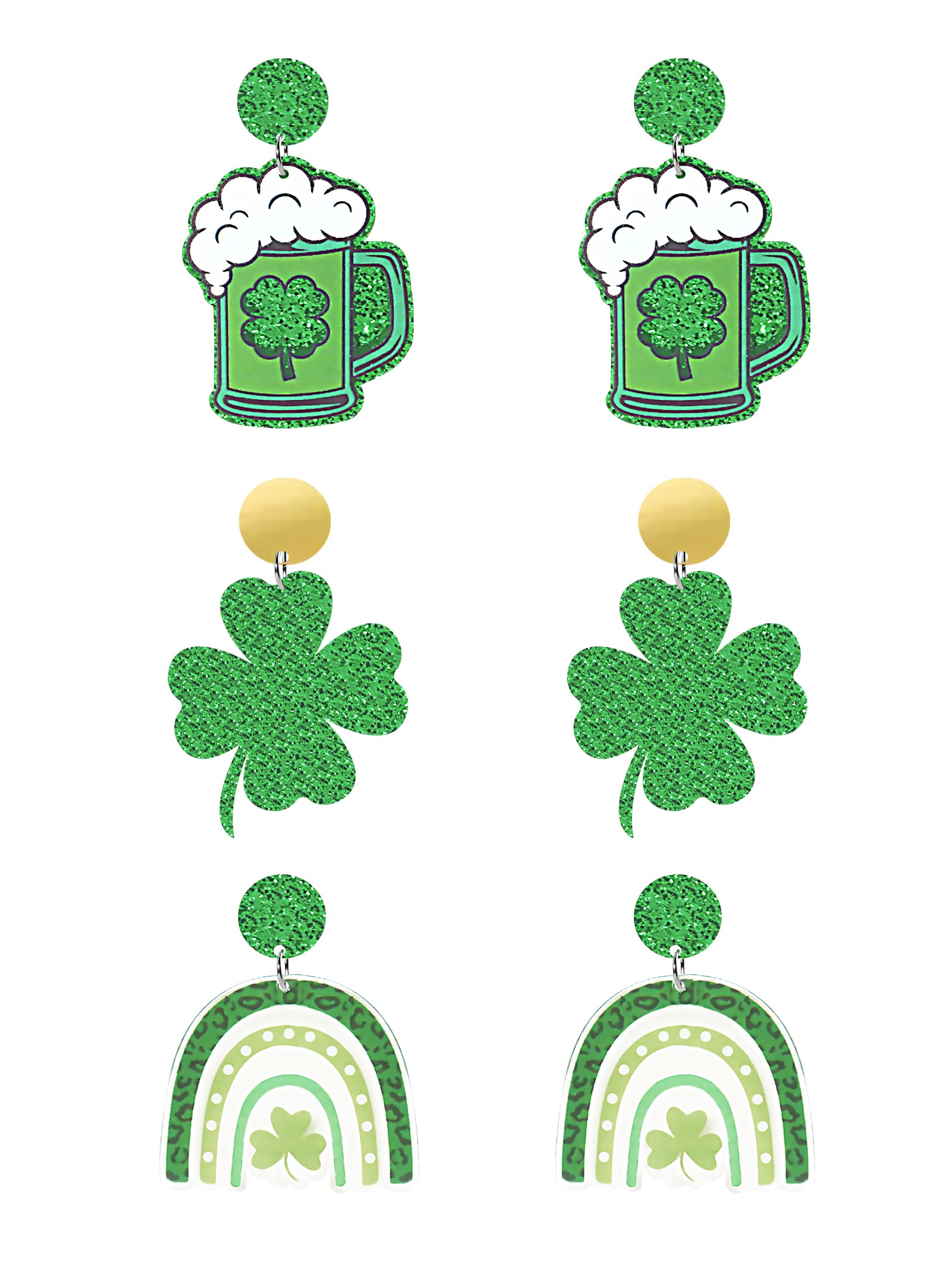 St Patricks Day Earrings Accessories for Women St Patricks Day Shirt Outfits for Women Shamrock Earrings Green Irish Earrings St Patricks Day Jewelry Gifts