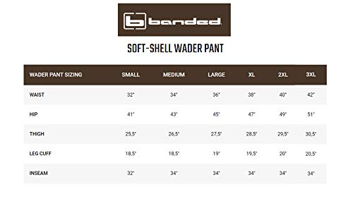 Banded B1020014-BL-XL Soft Shell Wader Pant Bottomland, X-Large