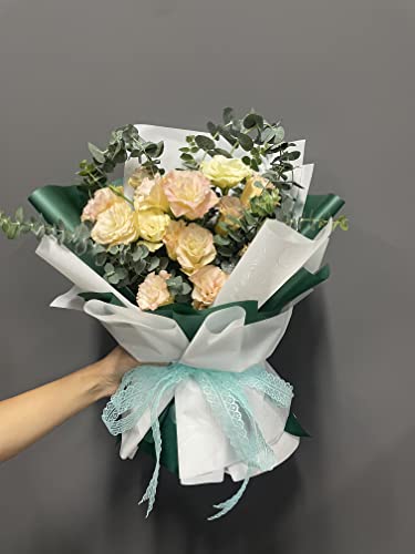 LWFyyds Waterproof Floral Wrapping Paper Flower Bouquet Gift Wrap Korean Florist Supplies - Gouache