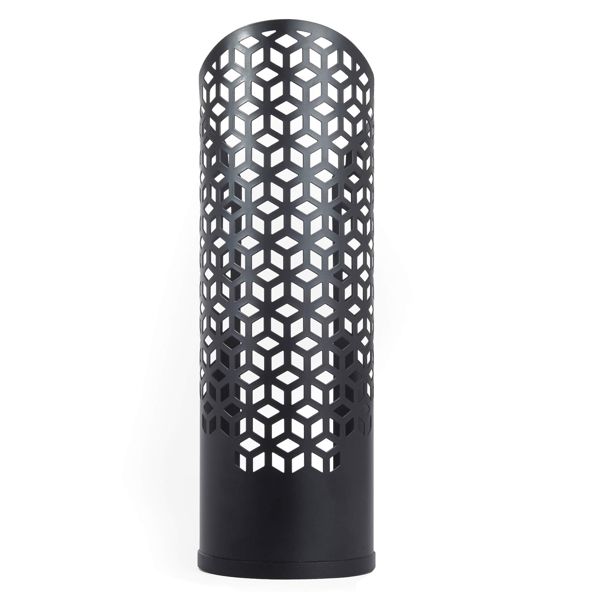 Better Living Products Hexacube Toilet Tissue Reserve, Bathroom Organizer, Matte Black, 5.75" x 5.75" x 17.5"