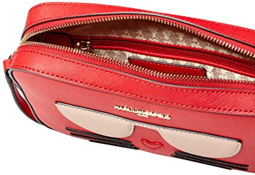 Karl Lagerfeld Paris womens Maybelle Camera Crossbody Cross Body, Crimson, One Size US