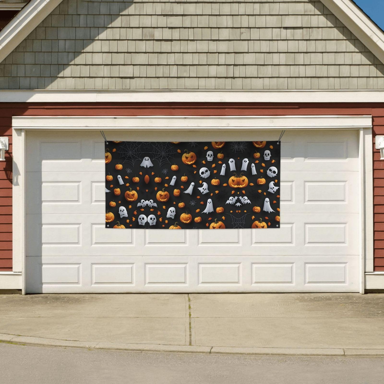 Banners and Signs for Outdoor 35x71 Backdrop for Birthday Party Business Graduation Wedding Event,Cute Halloween Pattern
