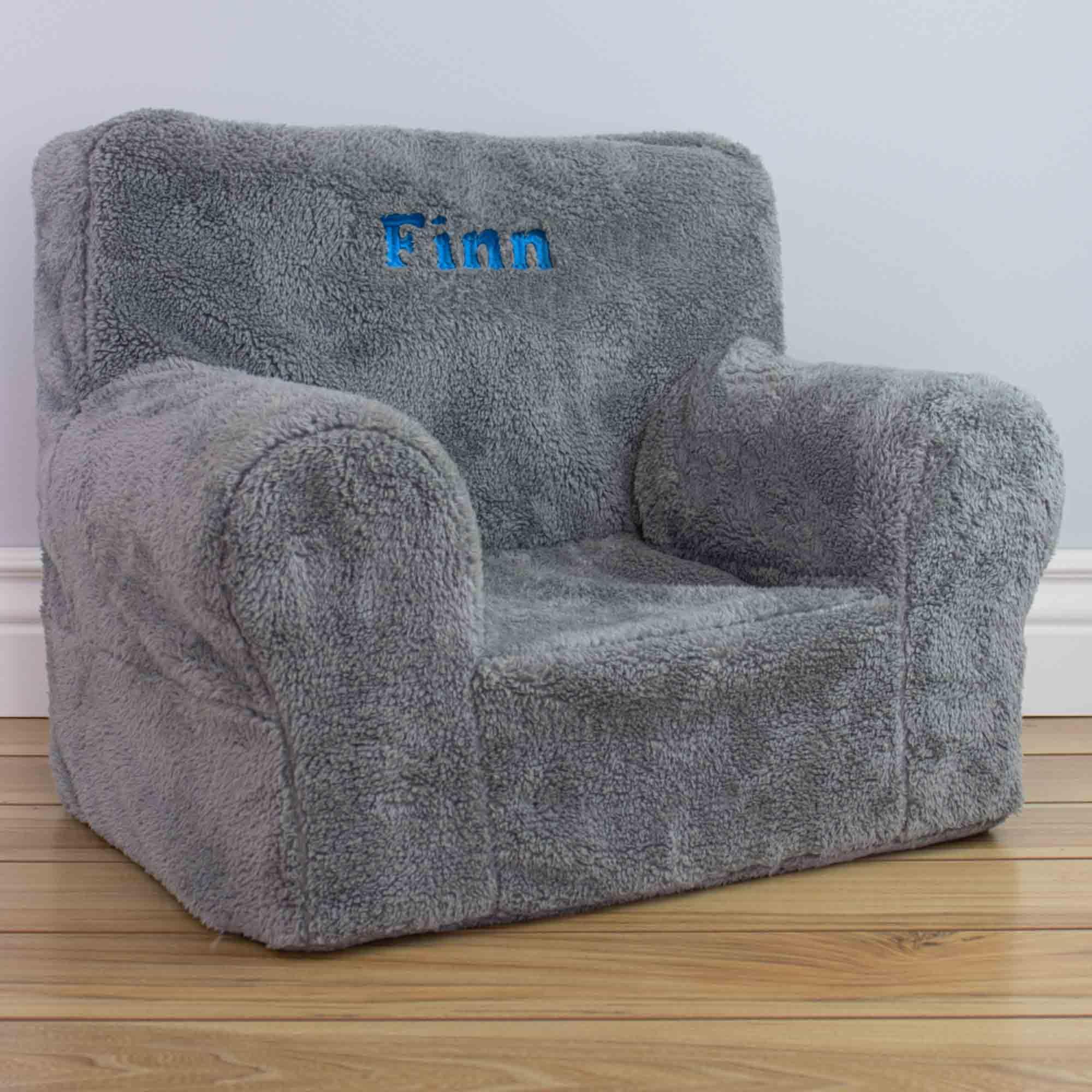 DIBSIES Personalized Creative Wonders Toddler Chair - Ages 1.5 to 4 Years Old (Blue with White Piping)