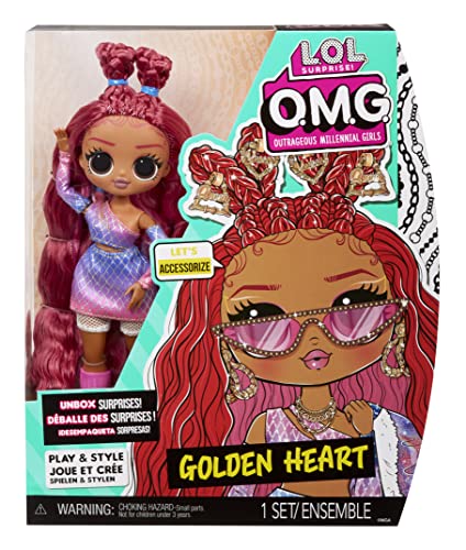 L.O.L. Surprise! O.M.G. Golden Heart Fashion Doll with Multiple Surprises and Fabulous Accessories β Great Gift for Kids Ages 4+