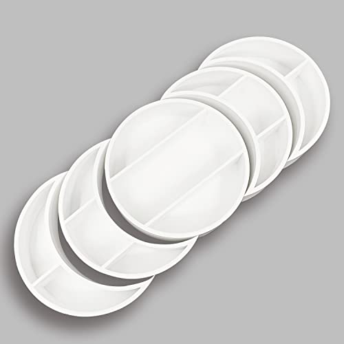 Lmaray 5 Pieces 10" White Moon Phase Shelf Set, Solid Wood, Bed Sofa Wall Decor Storage Rack, Moon Decors Crystal Display Shelf, Boho Shelf Decor Moon Shelf, Crescent Floating Shelves, Witch Gift
