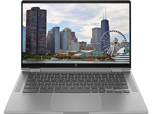 HP 2023 Convertible 2-in-1 Chromebook, 14" FHD IPS Touchscreen, Intel 11th i3 Processor Up to 4.0GHz, 8GB Ram, 128GB SSD, Fingerprint Reader, Super-Fast 6th Gen WiFi, Chrome OS, Dale Gray(Renewed)