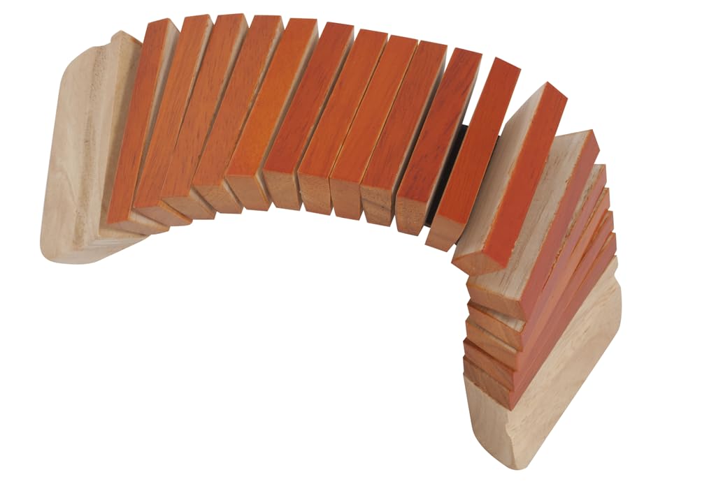 Basic Beat BBSM Kokoriko - Traditional Japanese Wood Slats Instrument with Leather Strap, Produces Crisp Domino Effect Sound, Fun & Easy to Play