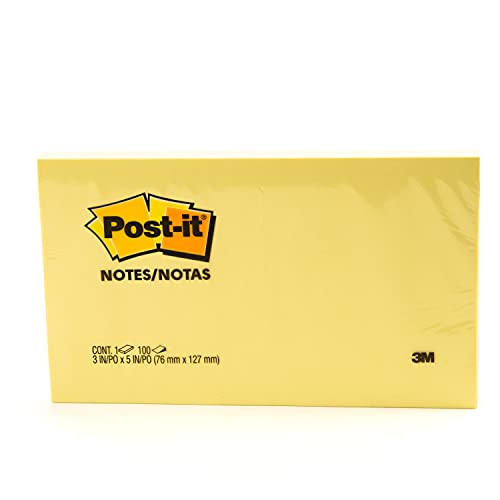 Post-it Pop-up Notes 3x5 in, 12 Pads, America's #1 Favorite Sticky Notes, Canary Yellow, Clean Removal, Recyclable (655)