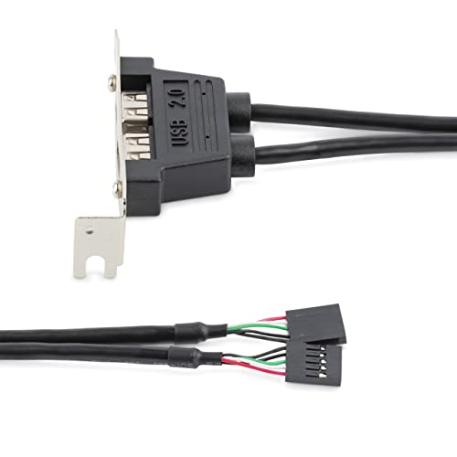 StarTech.com 2 Port USB A Female Low Profile Slot Plate Adapter - 2 Port USB Bracket - USB 2.0 A Female (USBPLATELP)
