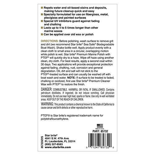 STAR BRITE 2 Pack Premium Marine Polish w/PTEF Fiberglass Metal Paint 85732