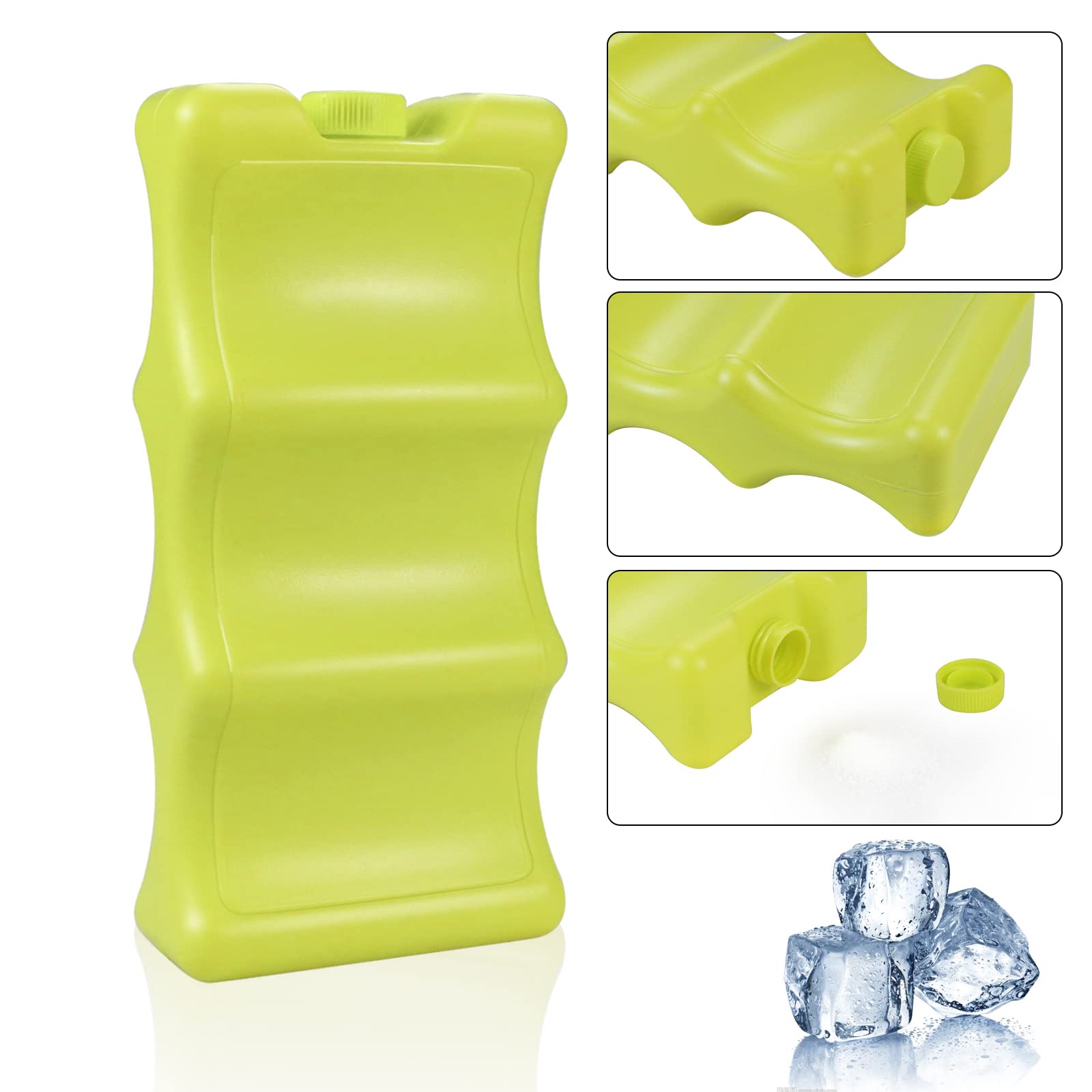 Bercoor Pack of 3 Breastmilk Ice Pack, Bottle Ice Packs for Breastfeeding Working Mom fit for Cans Bottles Breast Pump Bag, Blue, Yellow, White